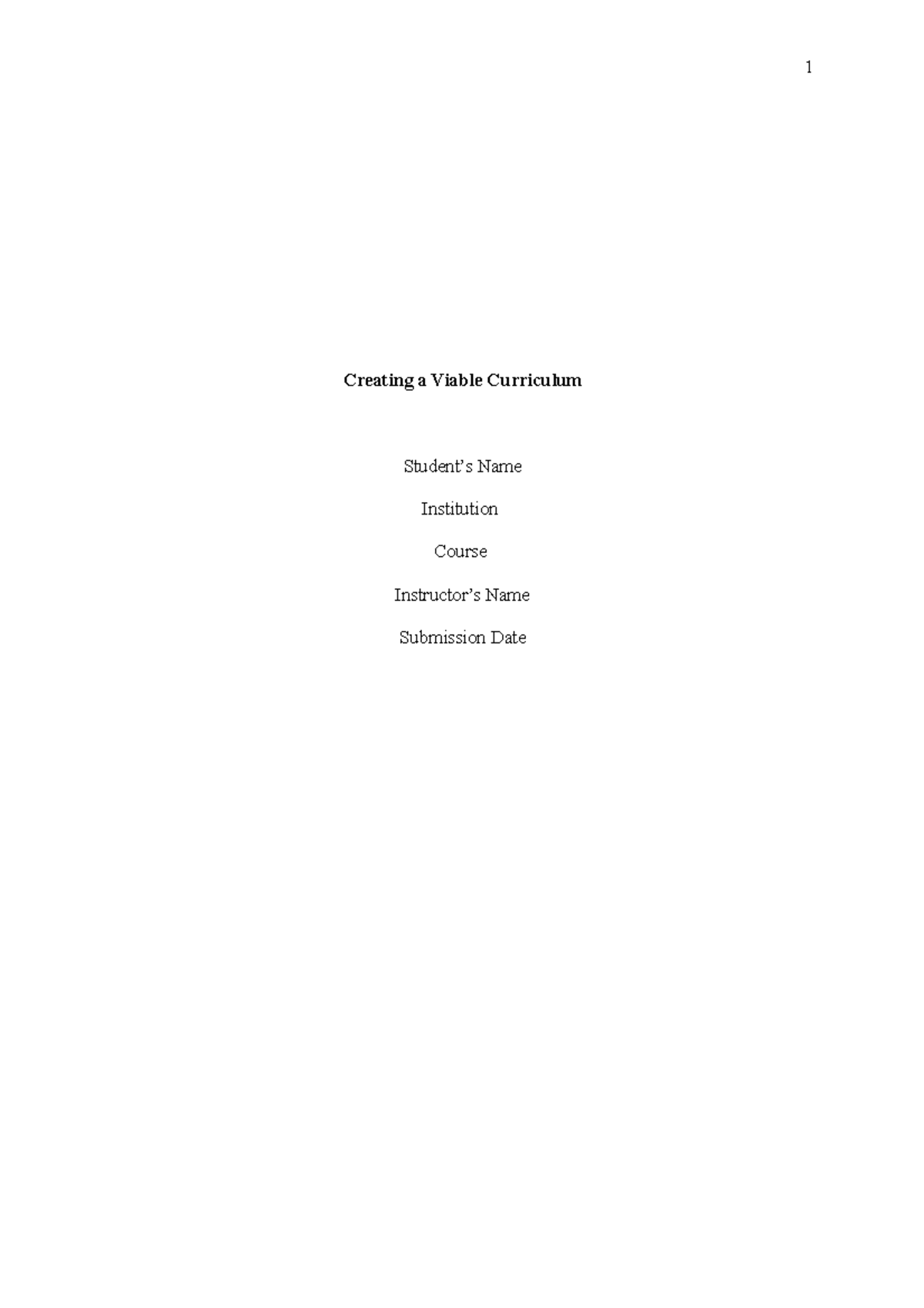 Creating a Viable Curriculum-Final - Creating a Viable Curriculum ...