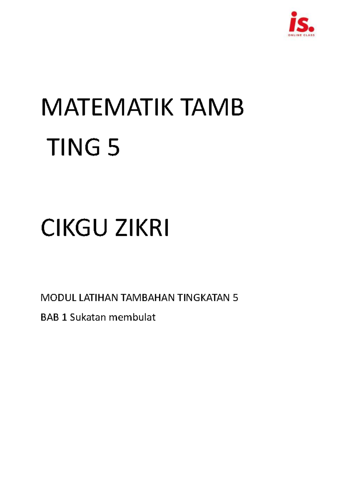 addmath nota 12 - Diploma Eatery - MATEMATIK TAMB TING 5 CIKGU ZIKRI ...