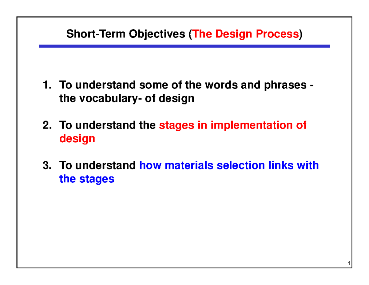 02 2012 09 12 Tu - Materials resource - Short-Term Objectives (The ...