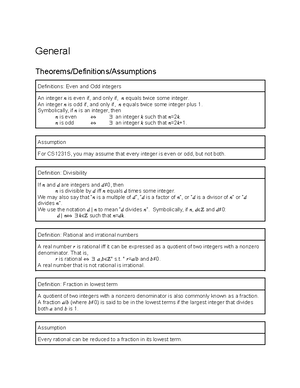 CS1231S Summary 2 - Function A function from a set to a set , denoted ...