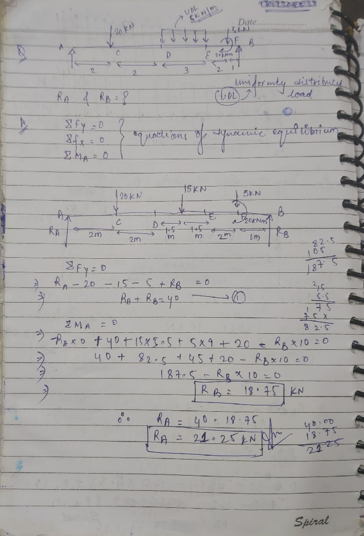 Mechanics ch1 - Unit 1 aktu btech -~- / I '. S ~MA ;: 't) ~ -A rt K o t ...