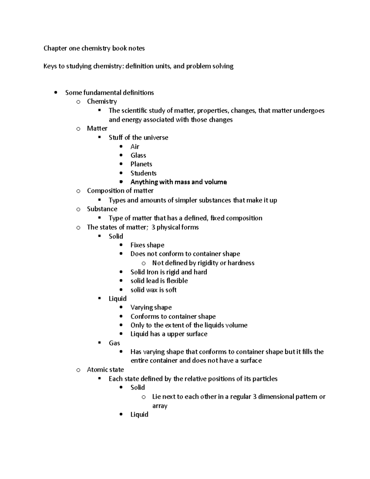 Chapter One Chemistry Book Notes O Chemical Change Also Called chapter-one-chemistry-book-notes-o-chemical-change-also-called