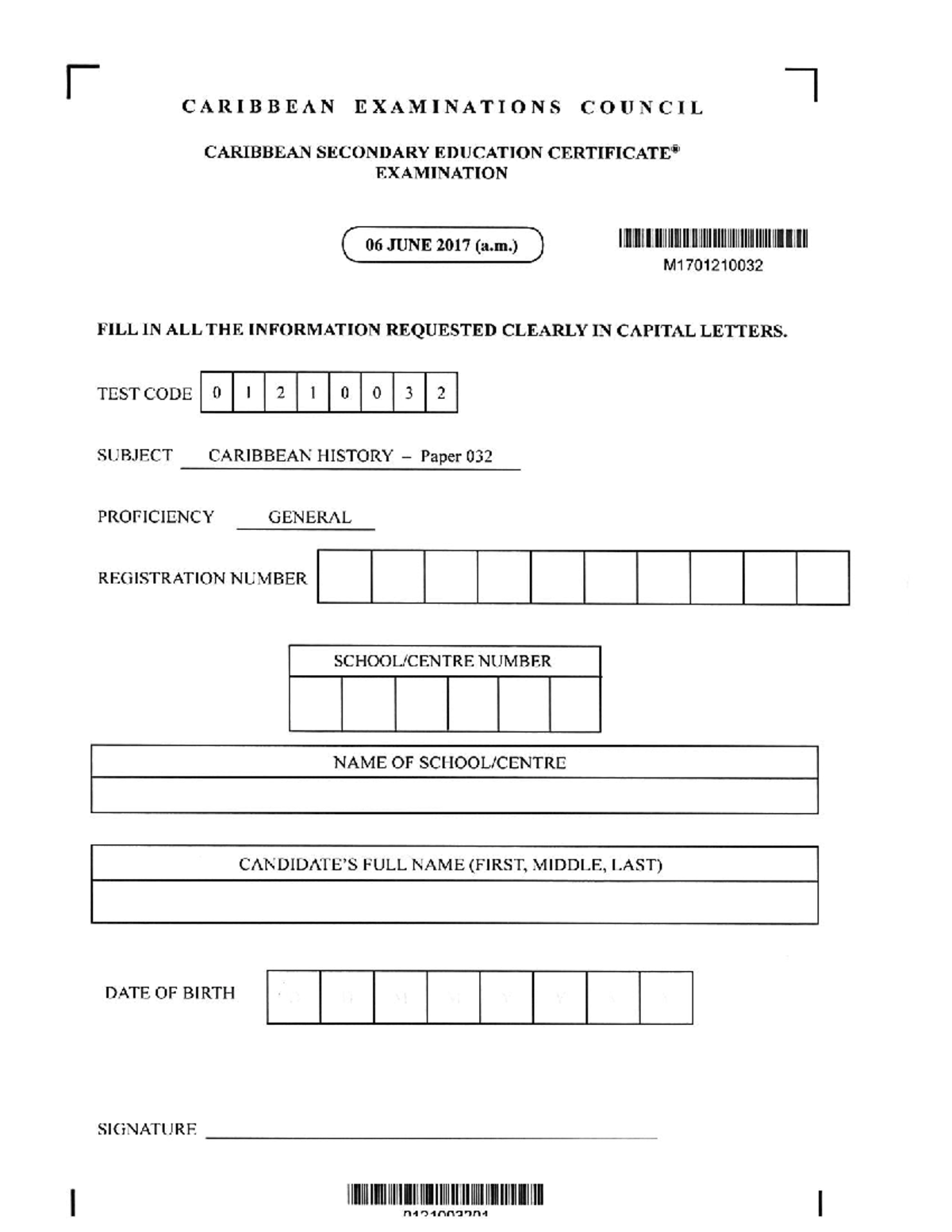 Caribbean History Paper 032 MAY 2017 - Introduction to Atlantic History ...