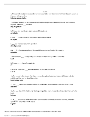 Comp 200 Assignment 4 - 100% - Comp 200 Assignment 4 Chapter 9 Exercise ...