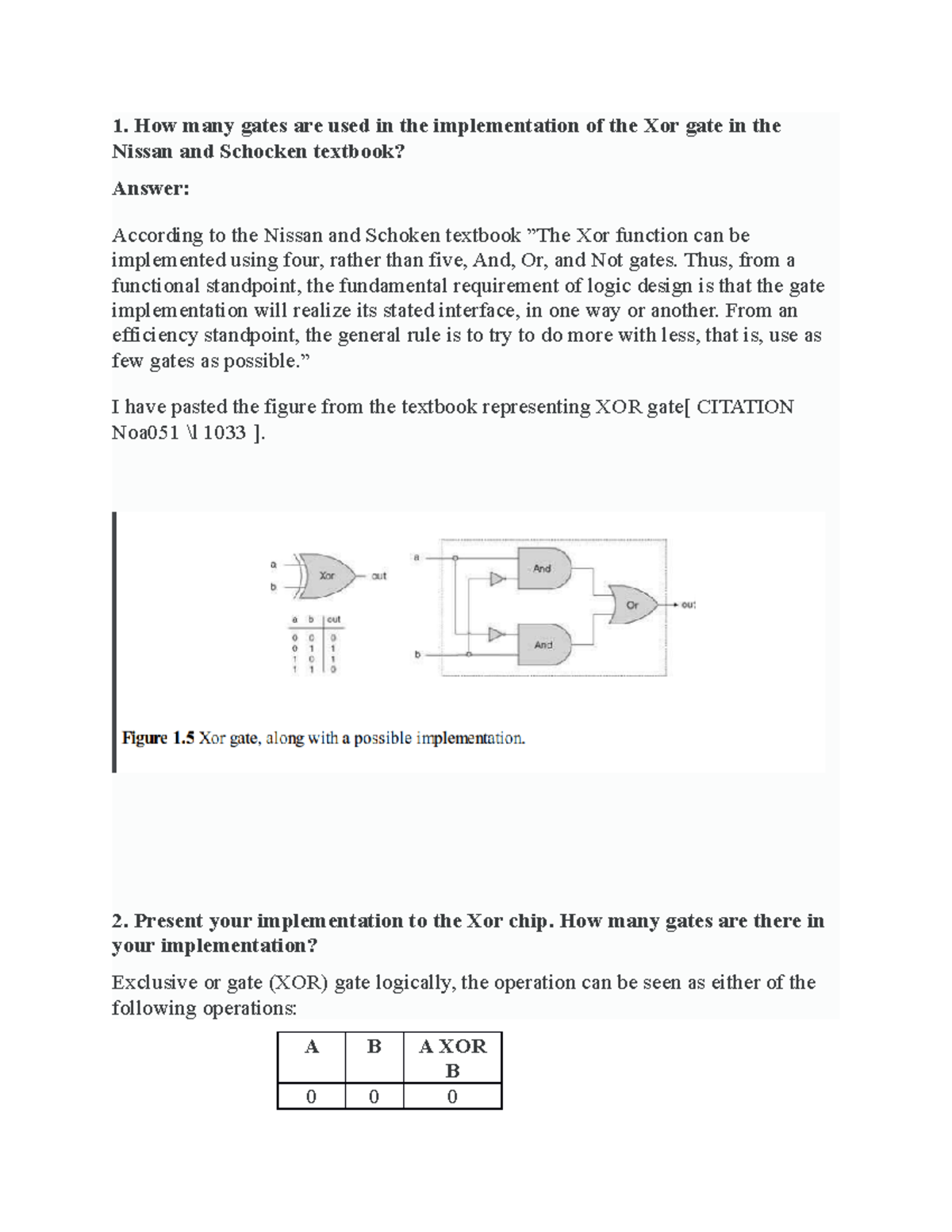 Discussion 2 - How many gates are used in the implementation of the Xor ...