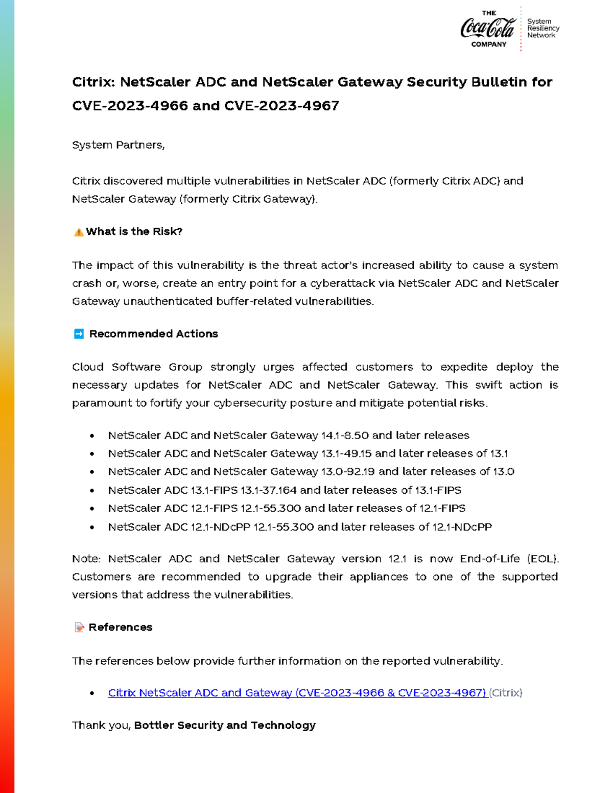 Citrix Net Scaler Adc And Gateway Cve 2023 4966 And Cve 2023 4967