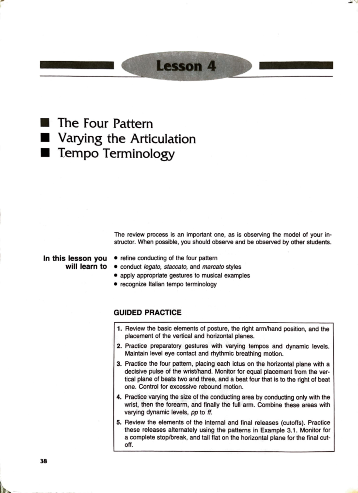 Choral Conducting - Lesson 4 - The Four Pattern Varying the ...