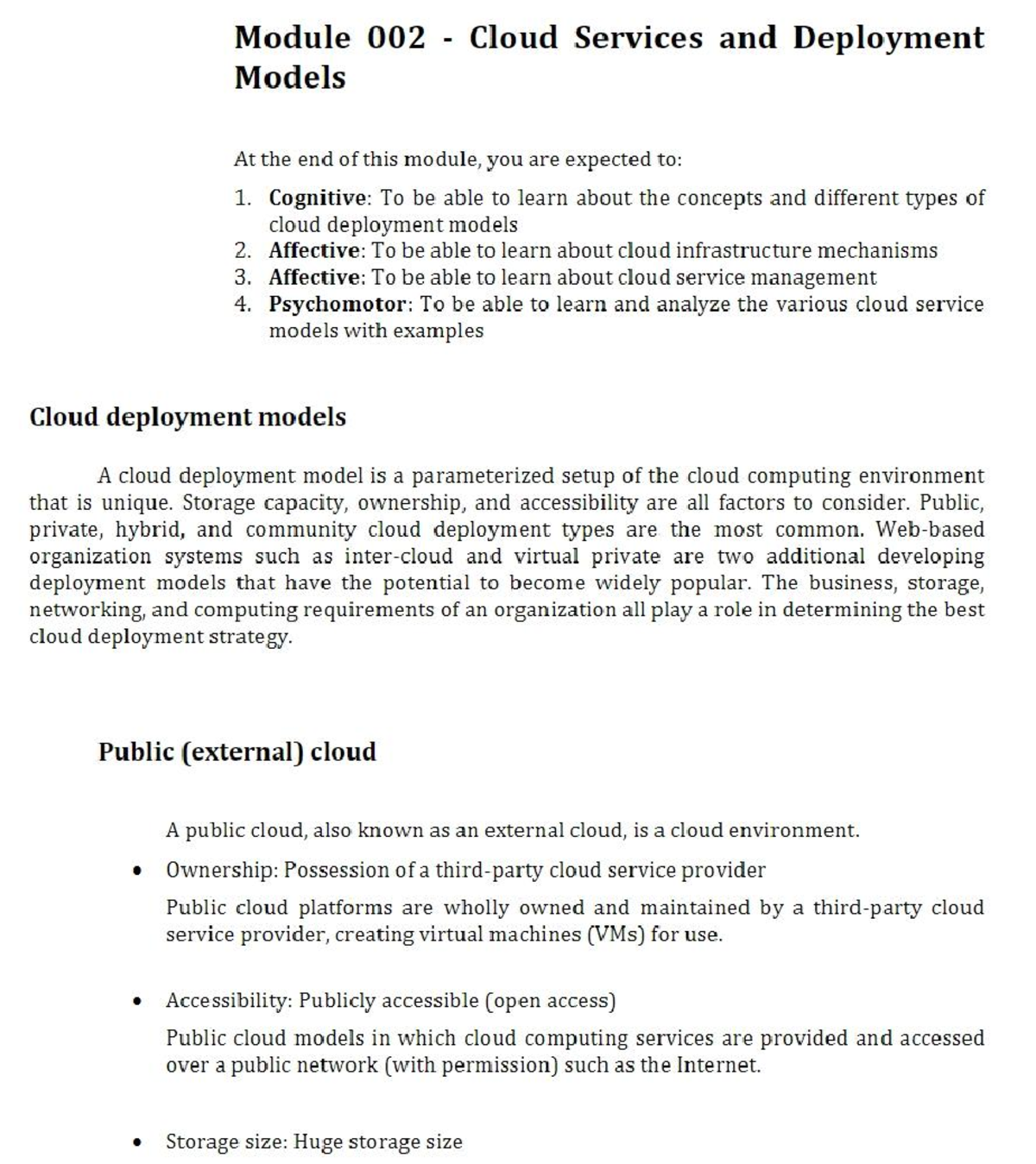 Week 2 - Cloud Services and Deployment Models - ####### M o dule 00 2 - Cloud S ervices an d ...