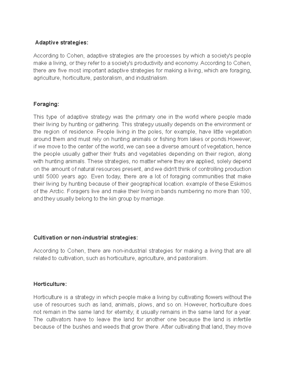 Adaptive strategies - Xvzd - Adaptive strategies: According to Cohen ...