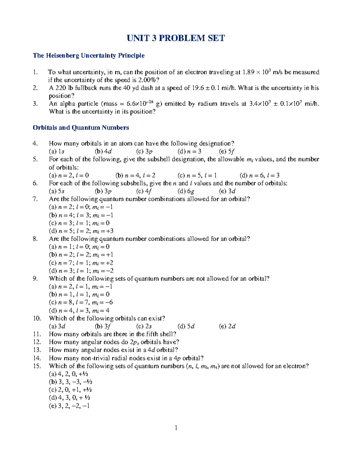 Chem 1120 Unit 3 Problem Set Warning Tt Undefined Function 32 Unit 3 Problem Set The