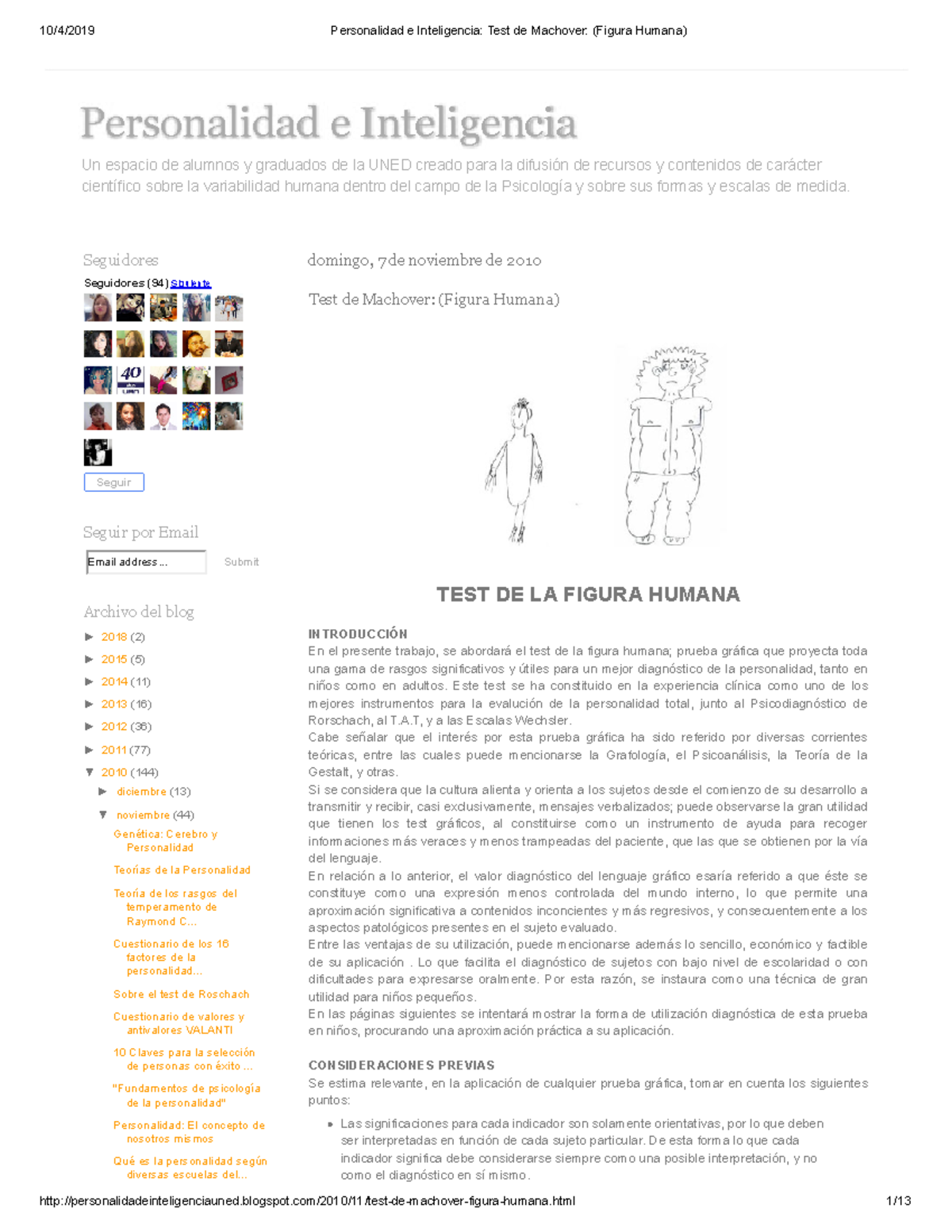 406623607 Personalidad e Inteligencia Test de Machover Figura Humana ...