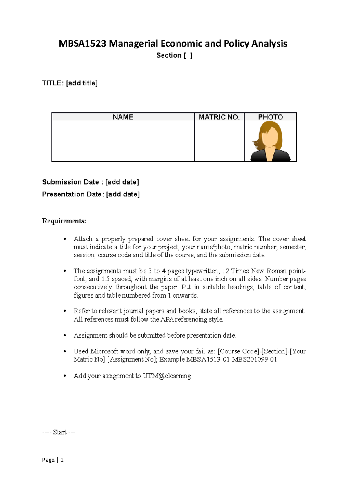 01-IP-template - abcd - MBSA1523 Managerial Economic and Policy ...