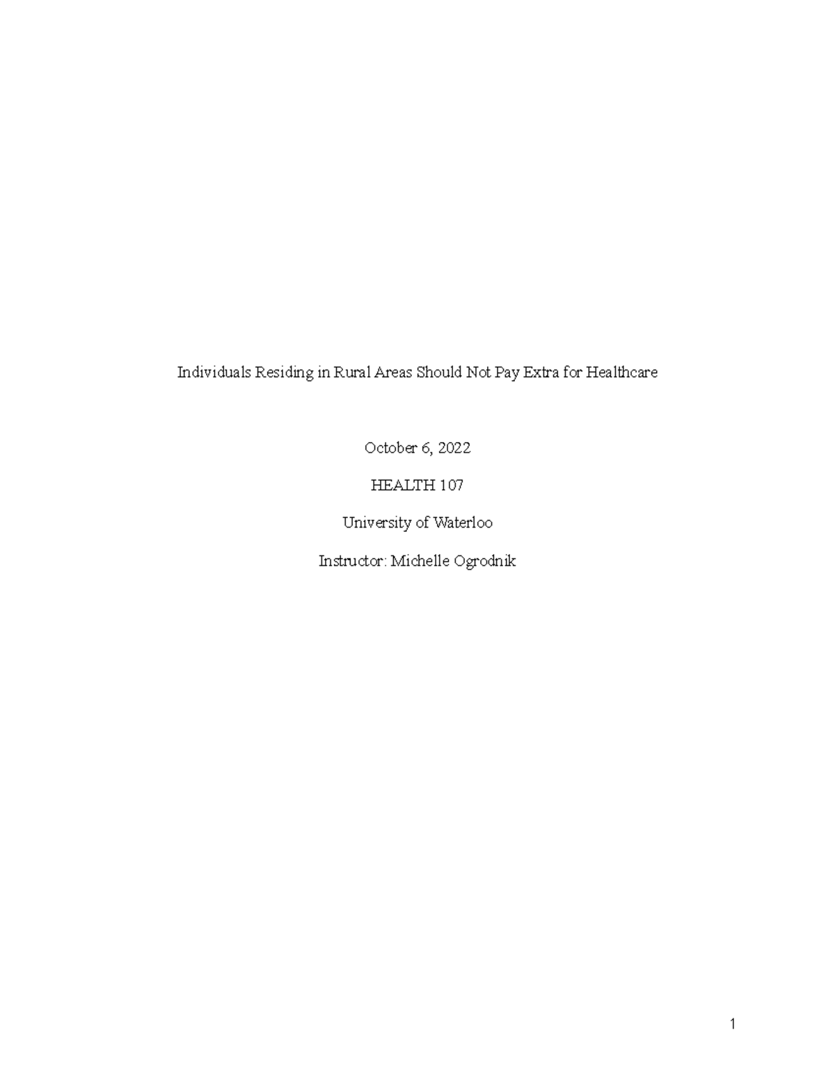 Position Paper - Part A - Oct 6 - Individuals Residing in Rural Areas ...