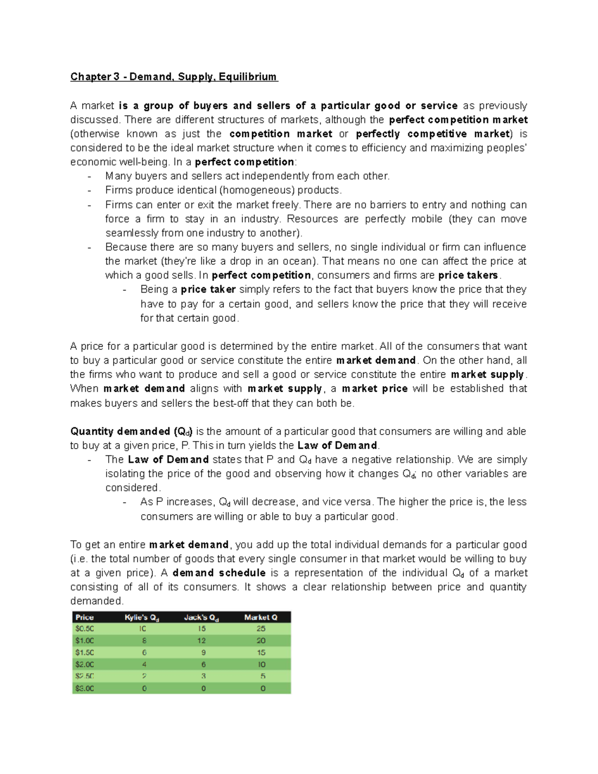 Economics 1B03 Chapter 3 - Demand, Supply, Equilibrium - Chapter 3 ...