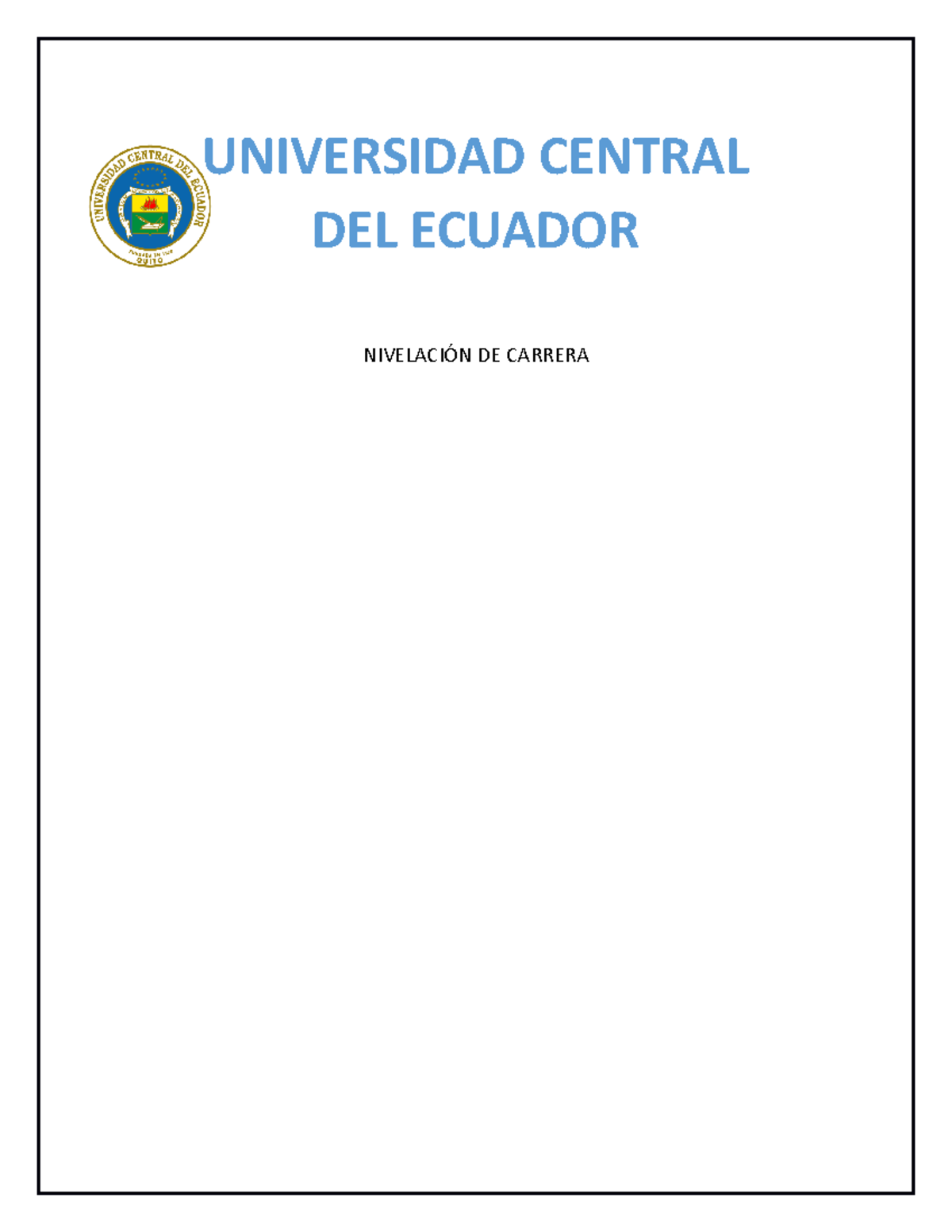 EPU - TALLER REFORMA UNIVERSITARIA DE CÓRDOBA - nivelacion - UCE - Studocu