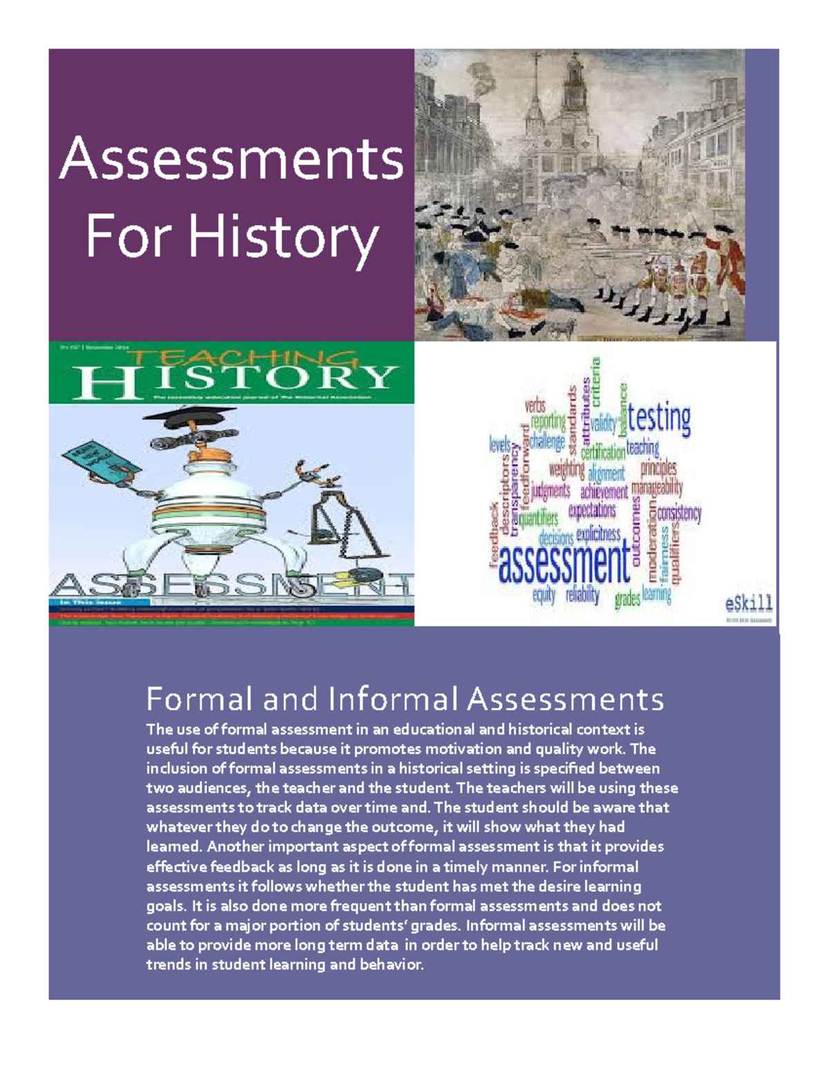 Assessments blog - Assessments For History Formal and Informal ...