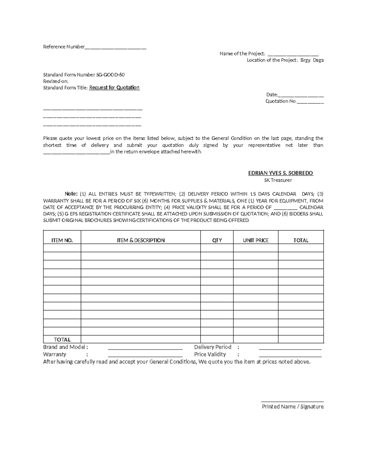 SK canvas FORM - Reference Number_______________________ Name of the ...