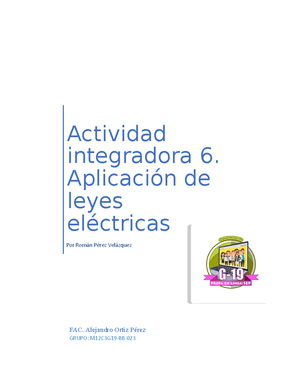 Modulo 12 proyecto integrador - Proyecto integrador. Electricidad y ...