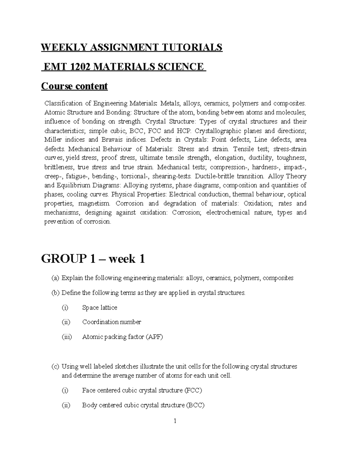 Weekly presentation assignments 2024 - WEEKLY ASSIGNMENT TUTORIALS EMT ...