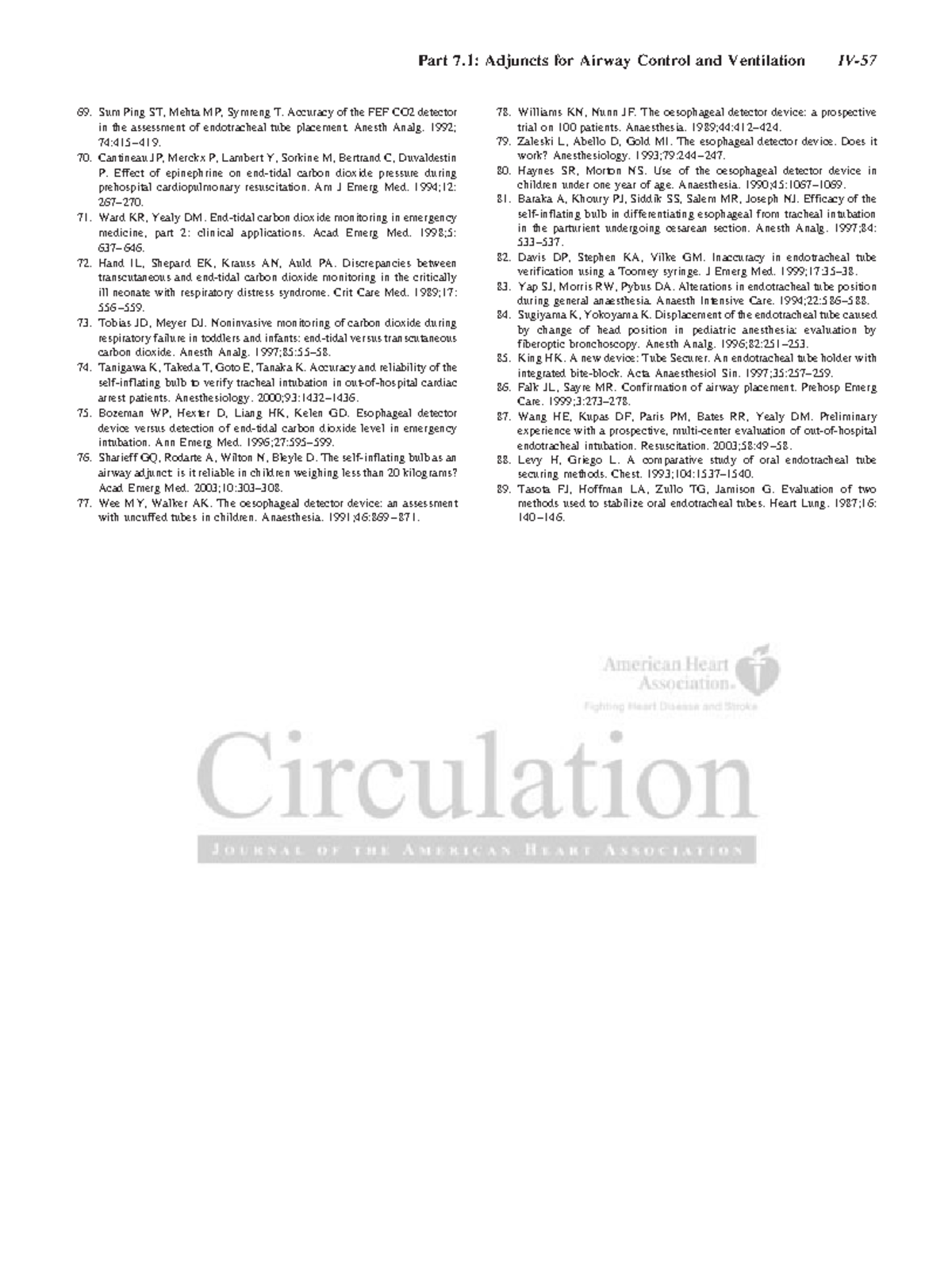 American Heart Association Guidelines For Cardiopulmonary Resuscitation