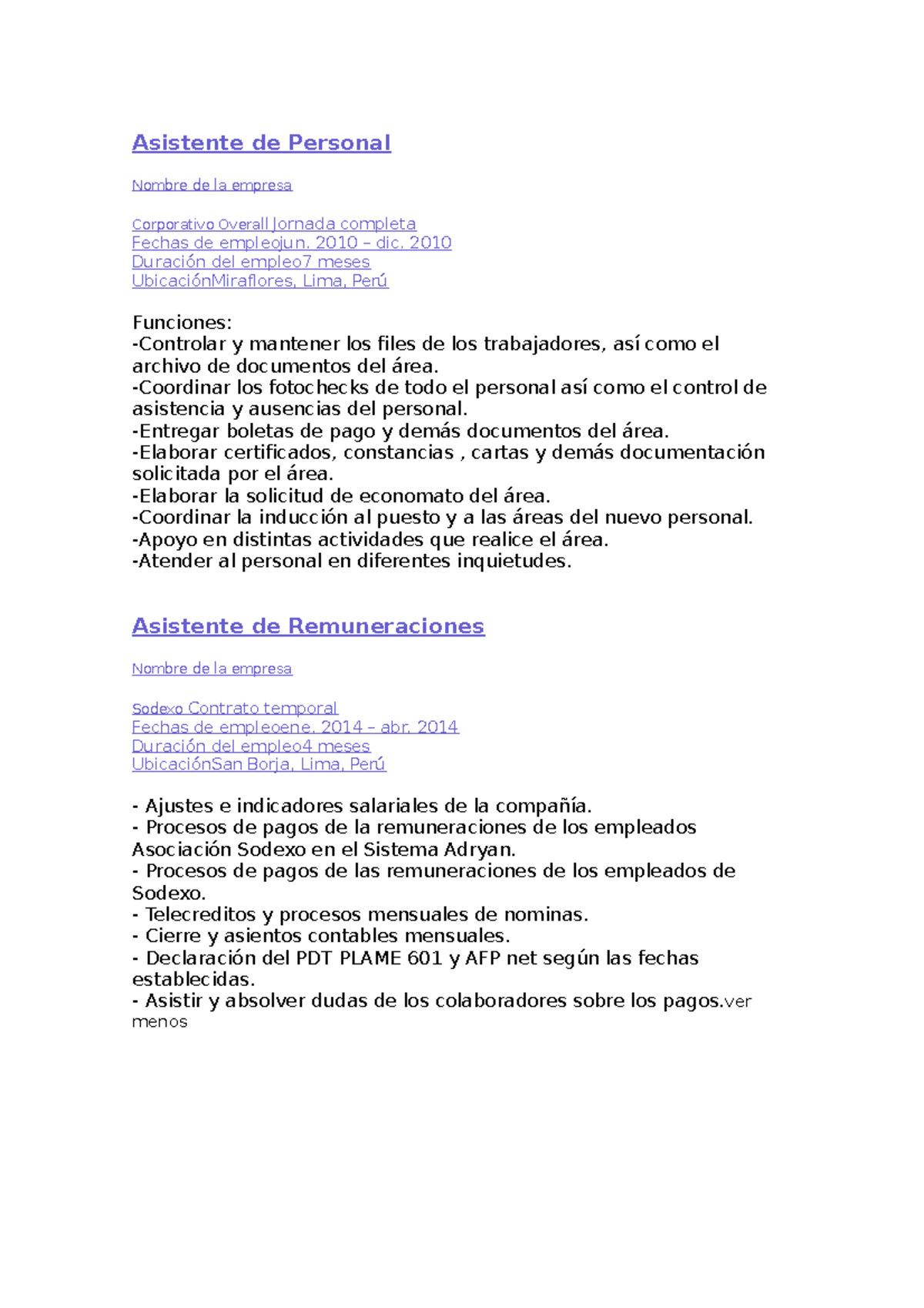 Asistente de Personal - Resumen Desarrollo Humano - Asistente de ...