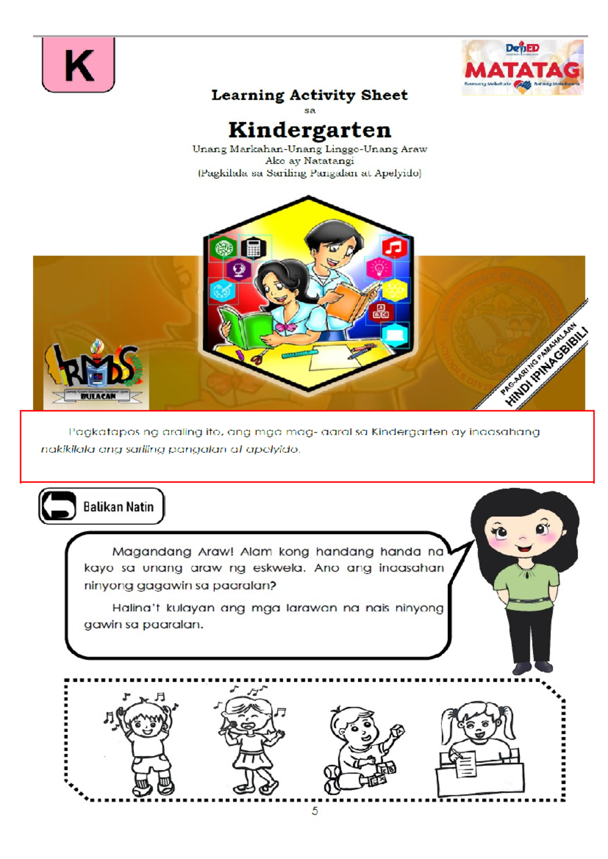 WEEK 1 Activity Sheet - NONE - DeTED K MATATAG Bansang Makabata I ...