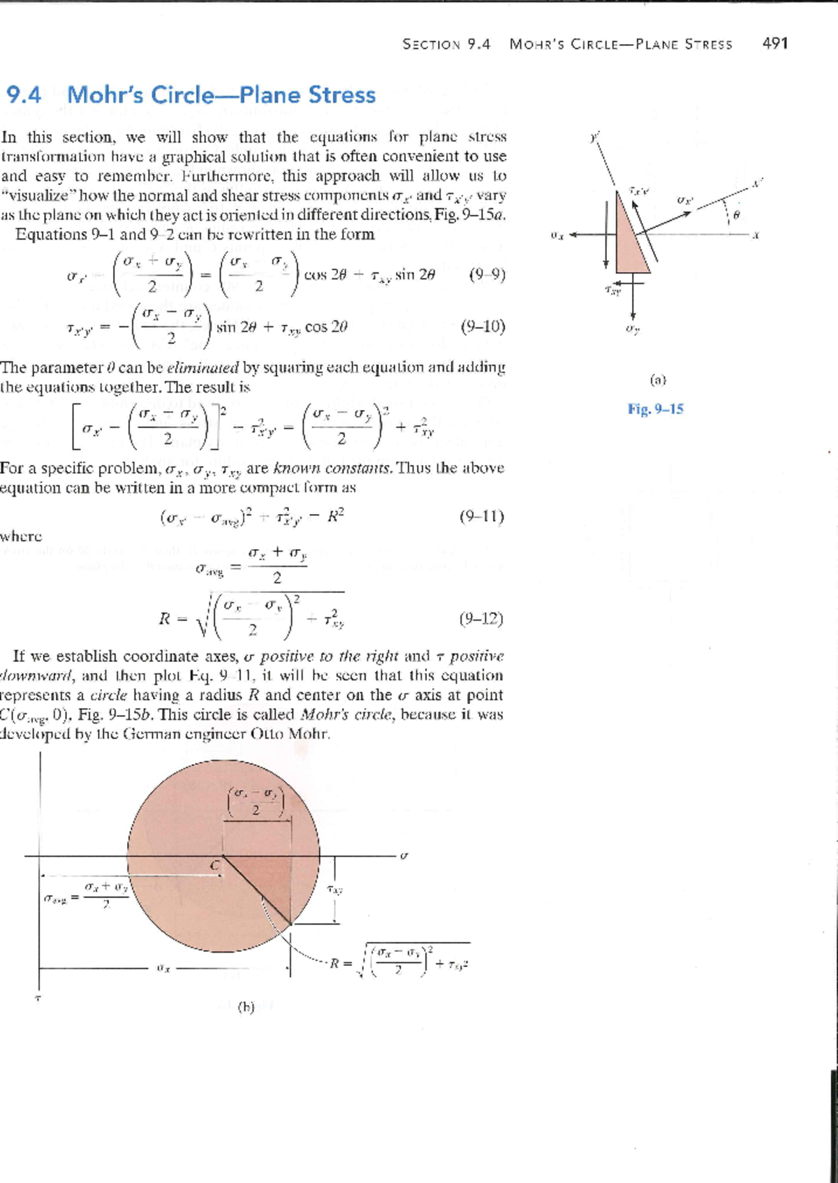 Mohr's Circle - Engineering Thermodynamics - Studocu