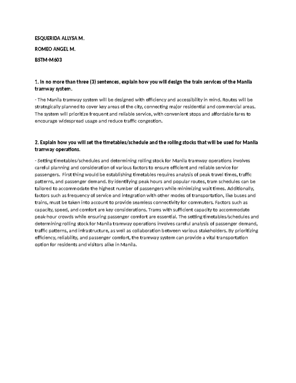 Esquerida Allysa M Romeo Angel - ESQUERIDA ALLYSA M. ROMEO ANGEL M ...