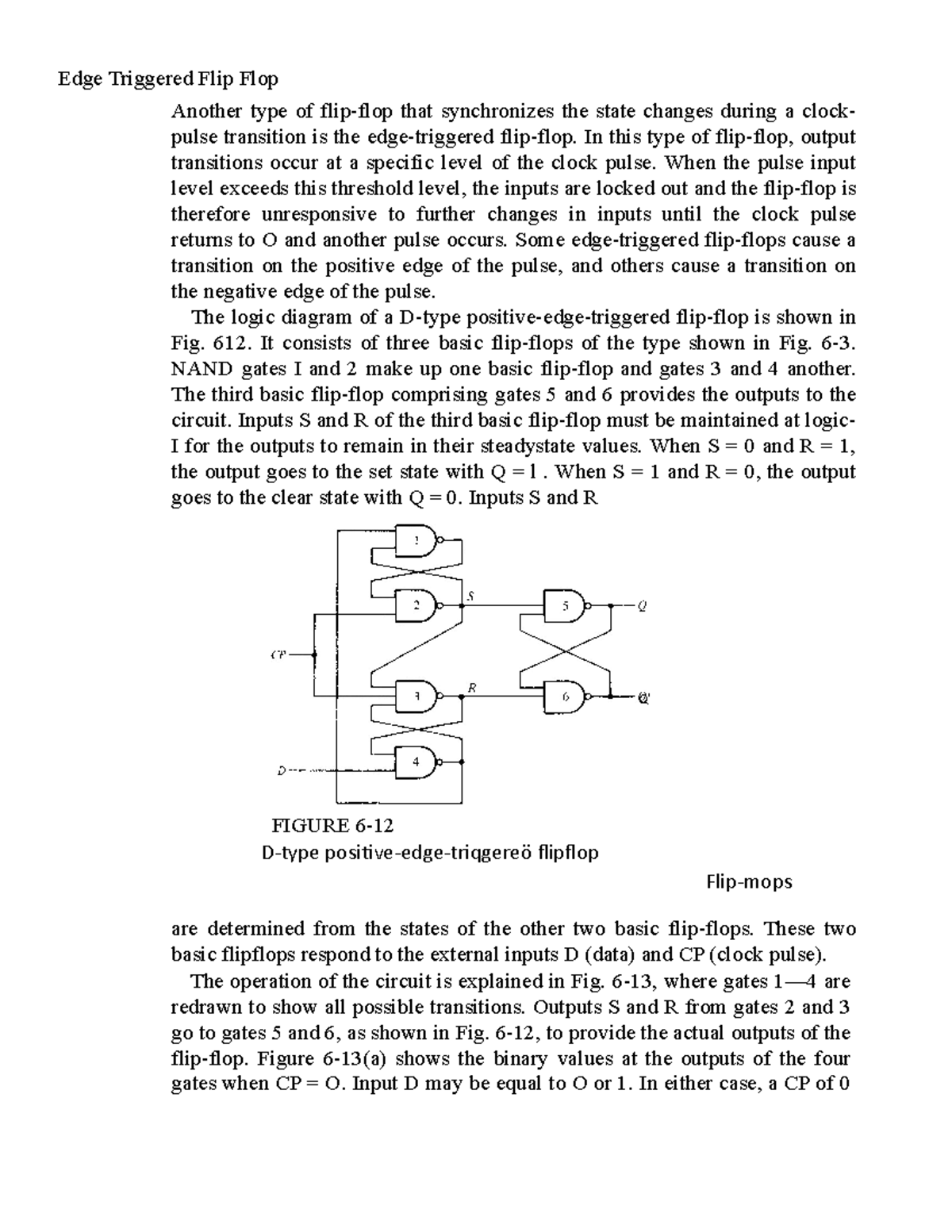 Edge Triggered Flip Flop - Edge Triggered Flip Flop Another type of flip-flop that synchronizes ...