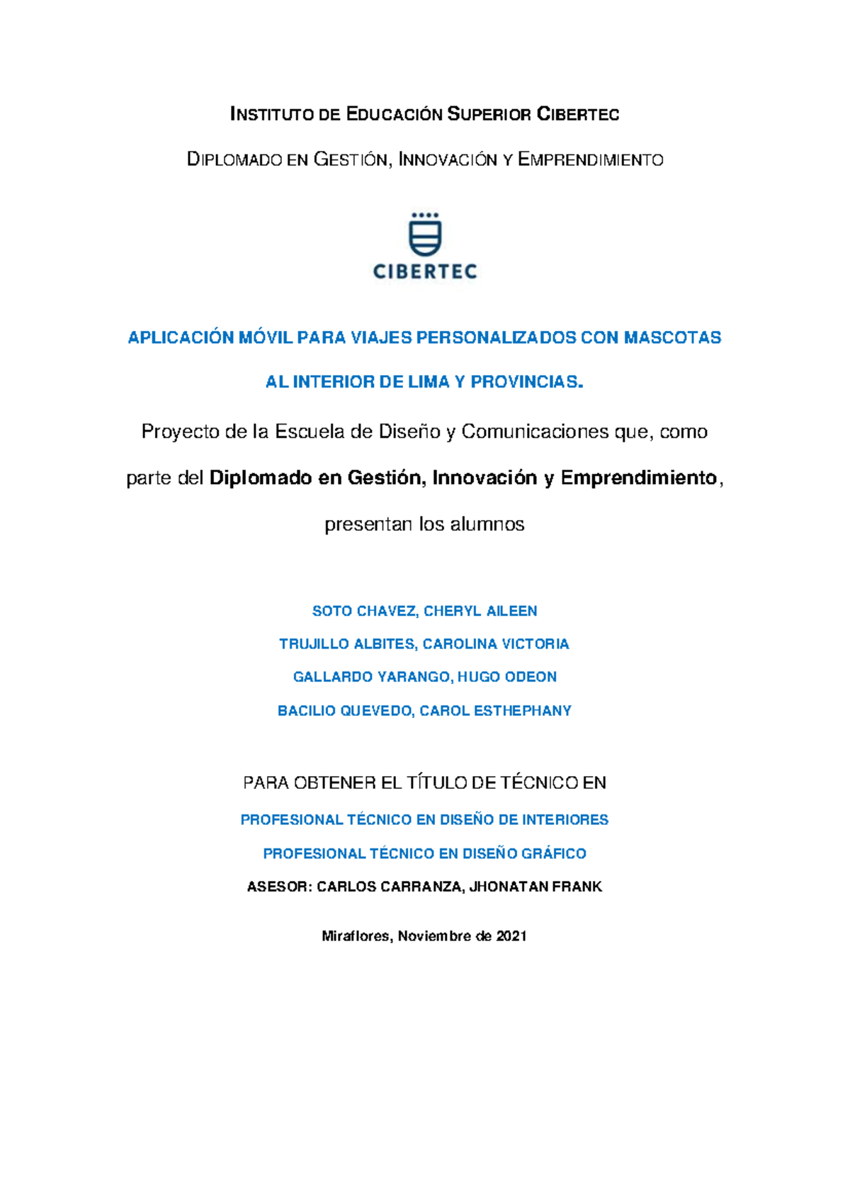 2021 Guami - INSTITUTO DE EDUCACIÓN SUPERIOR CIBERTEC DIPLOMADO EN ...