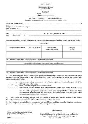 Borang B - Akta Pengambilan Tanah 1960 - BORANG B Akta Pengambilan ...