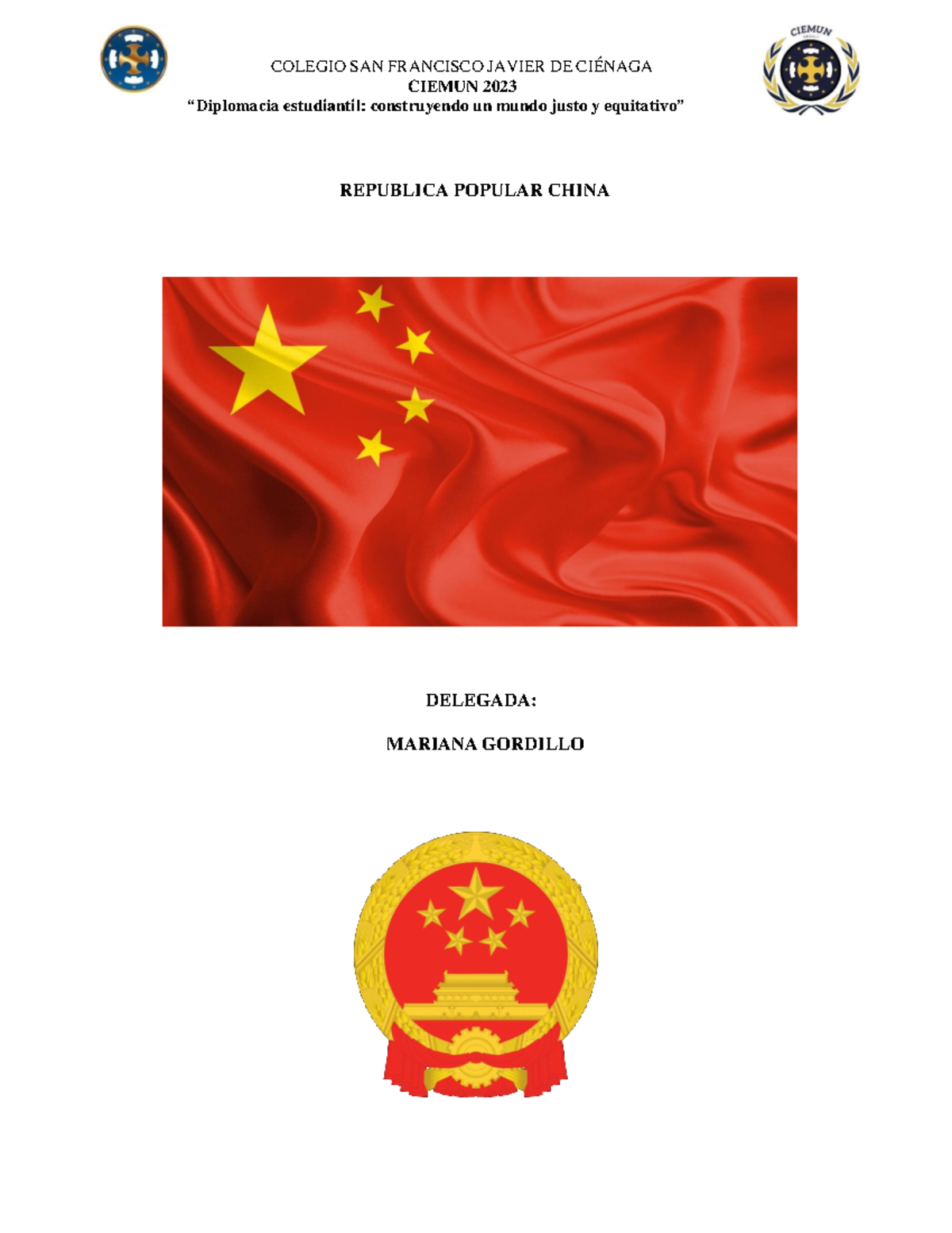 Portafolio China - COLEGIO SAN FRANCISCO JAVIER DE CIÉNAGA CIEMUN 2023 ...