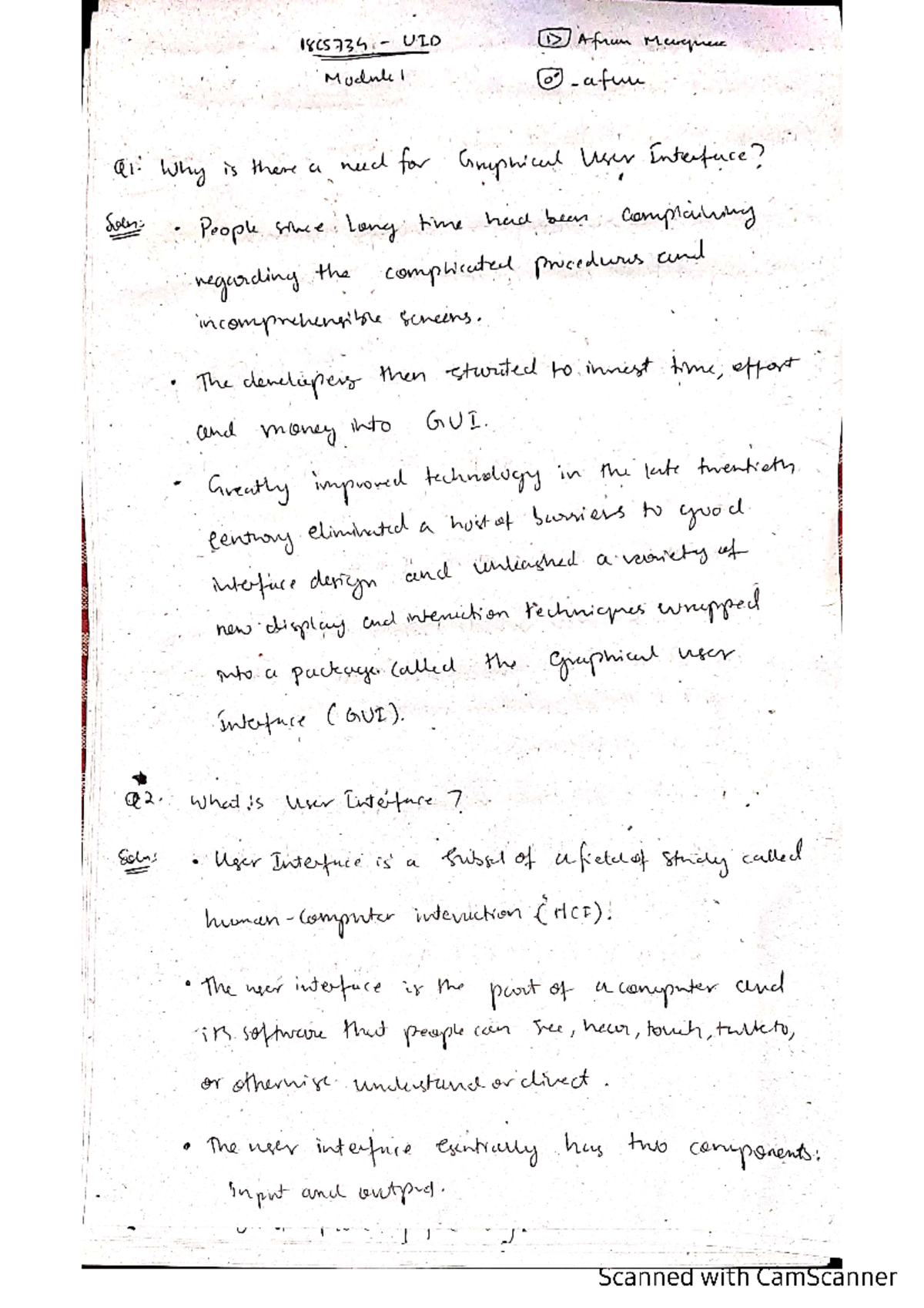 18CS734 M1 - notes downloaded - Computer Scienec - Studocu