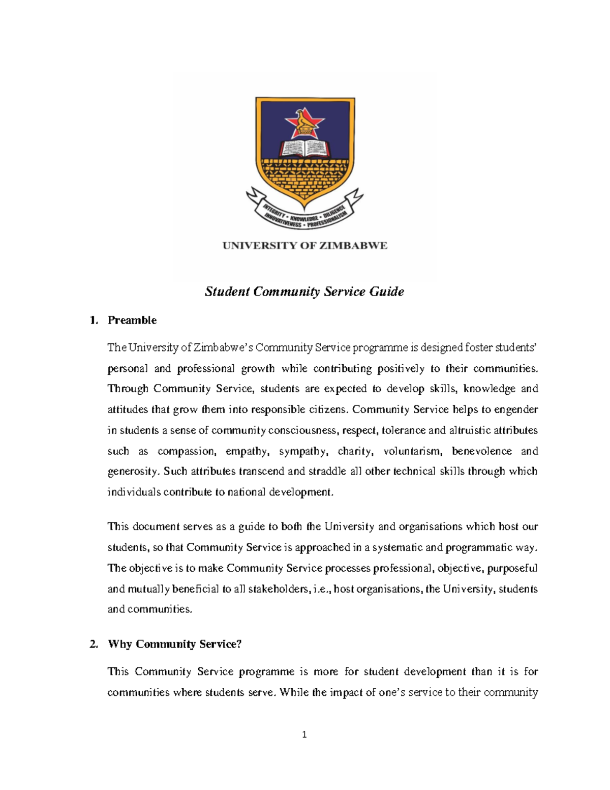 SDLS Community Service Guide - Student Community Service Guide Preamble ...