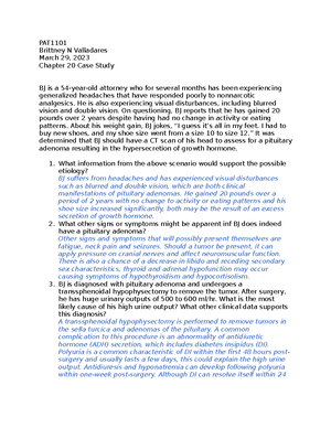 Chapter 19 Case Study - PAT Brittney N Valladares March 29, 2023 ...