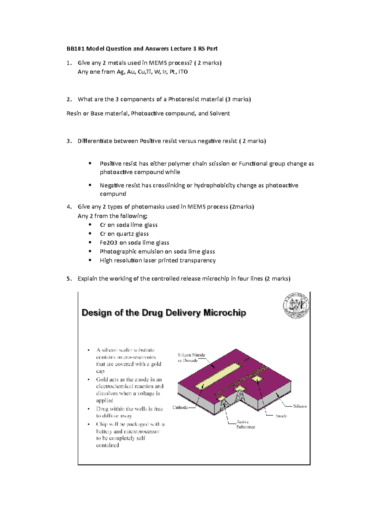 BB101 Model Question and Answers Lecture 3 - Studocu