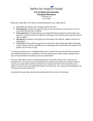 SOC 112 Module Eight Worksheet - SOC 112 Module Eight Worksheet Your ...