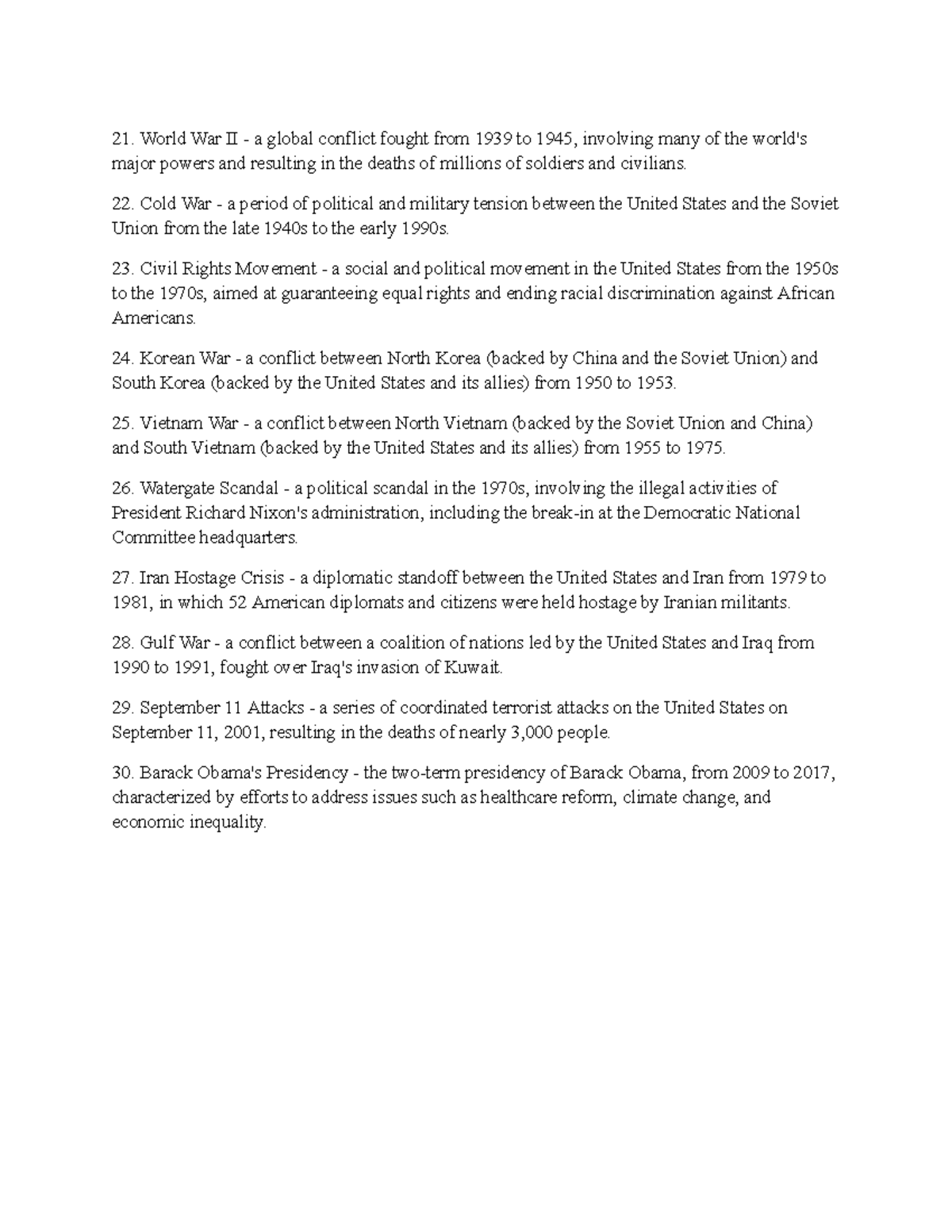 American History Vocabulary - World War II - a global conflict fought ...