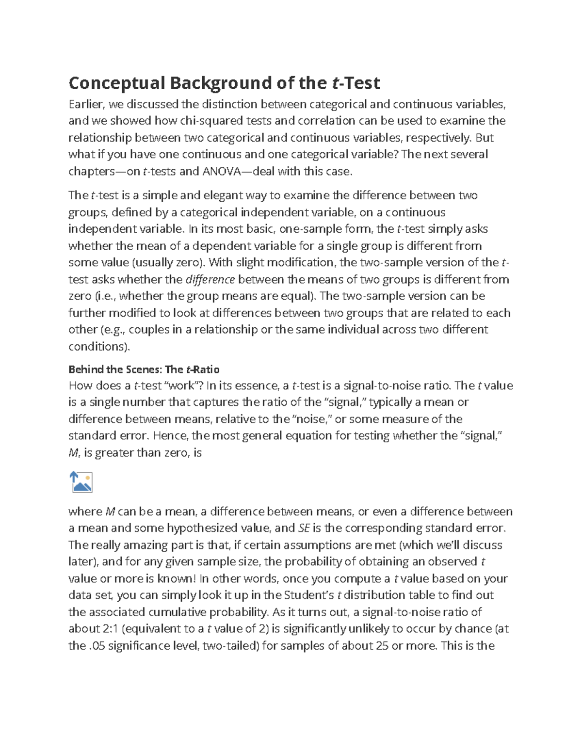 Chapter 5 A guide to SPSS - Conceptual Background of the t-Test Earlier ...