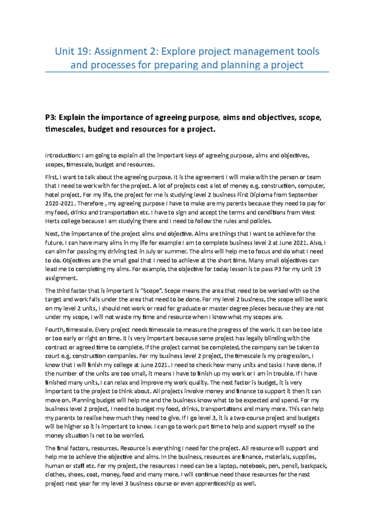 New unit 19 p3 p4 - unit 19 p3 p4 - Unit 19: Assignment 2: Explore ...