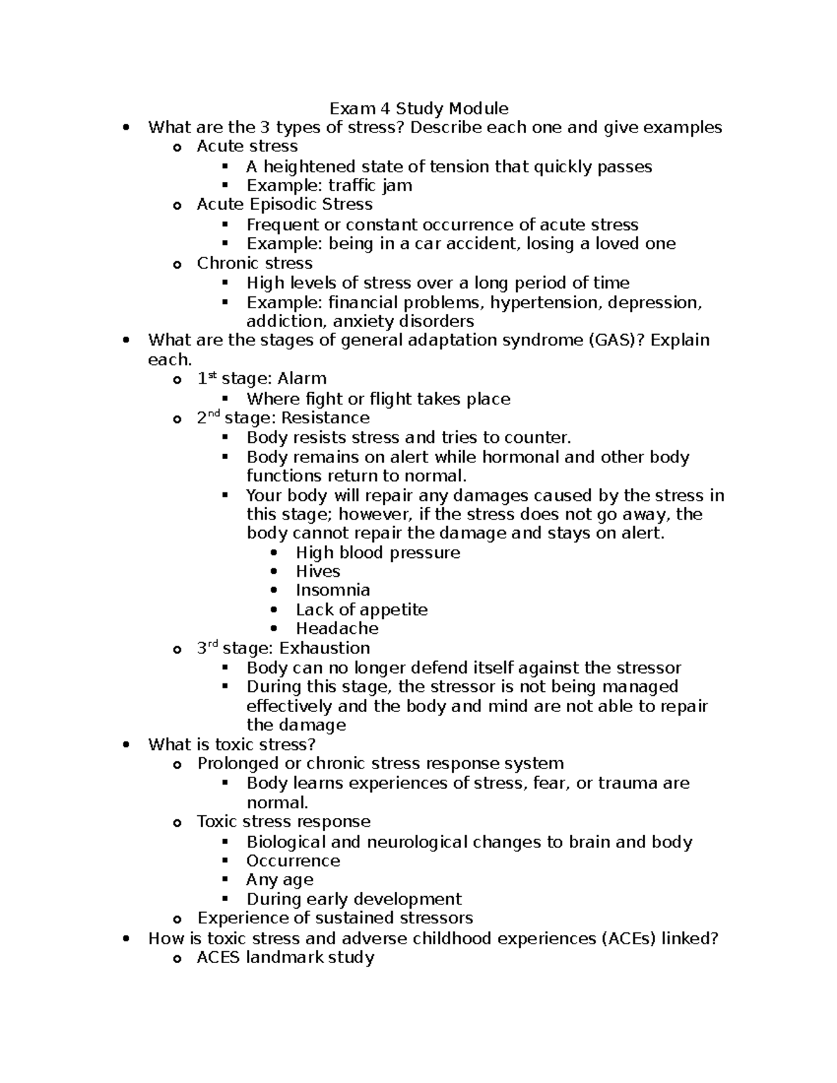 Exam 4 Study Module - Exam 4 Study Module What are the 3 types of ...