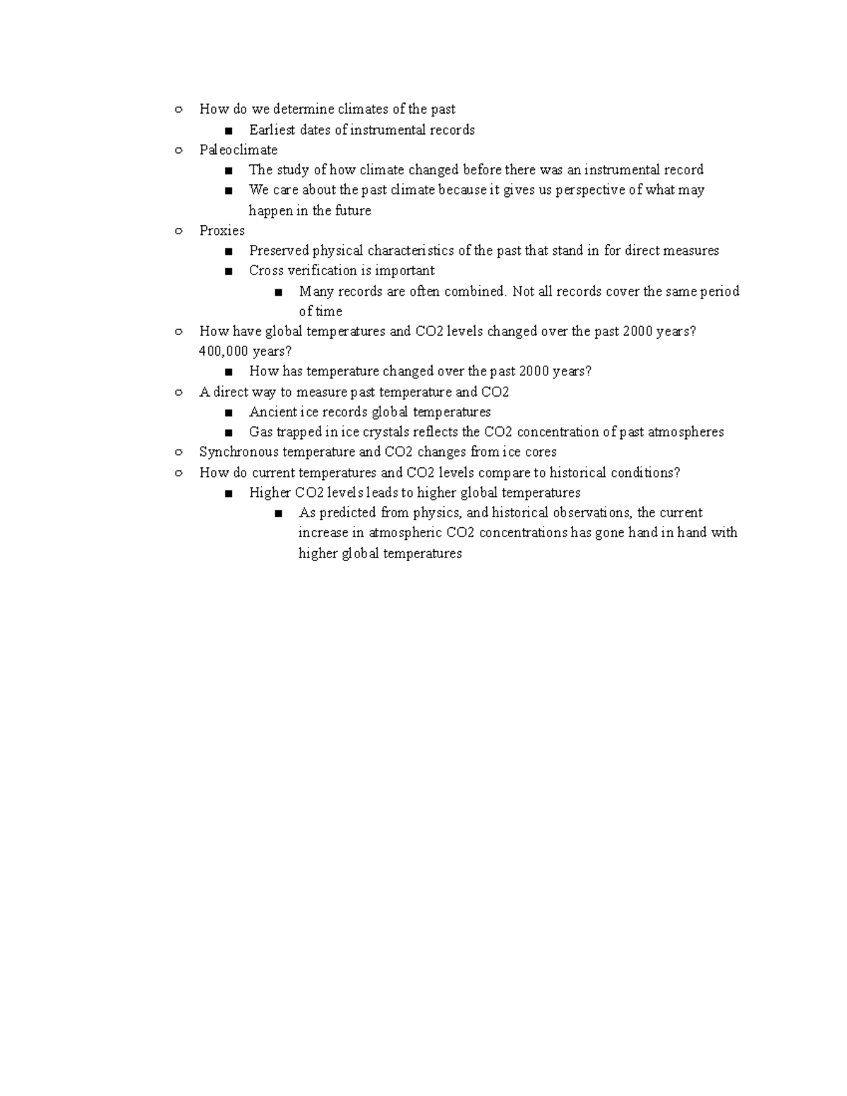 Module Thirteen: Climate 2 - GEOL 110 - USC - Studocu