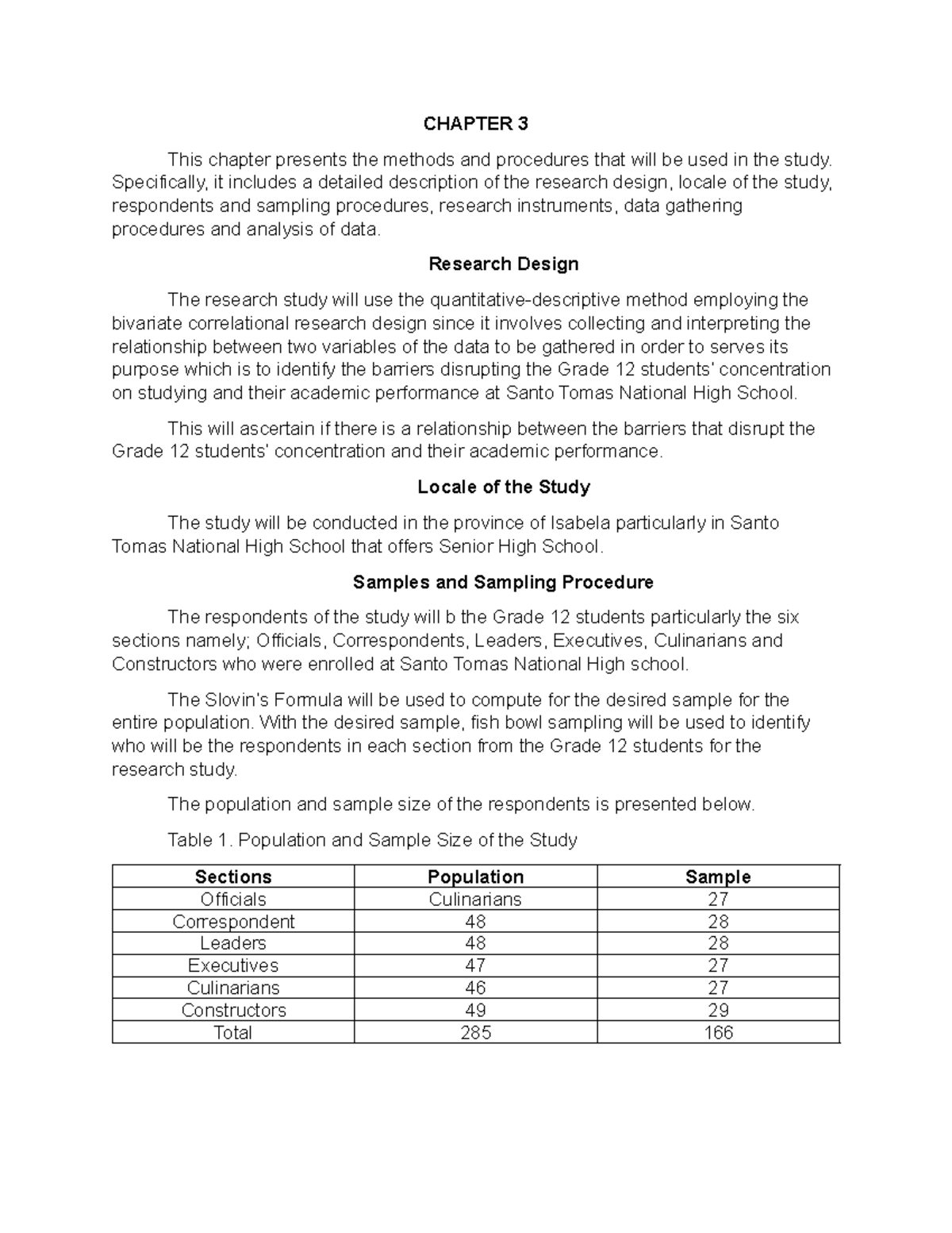 Chapter 3 - RESEARCH - CHAPTER 3 This chapter presents the methods and ...