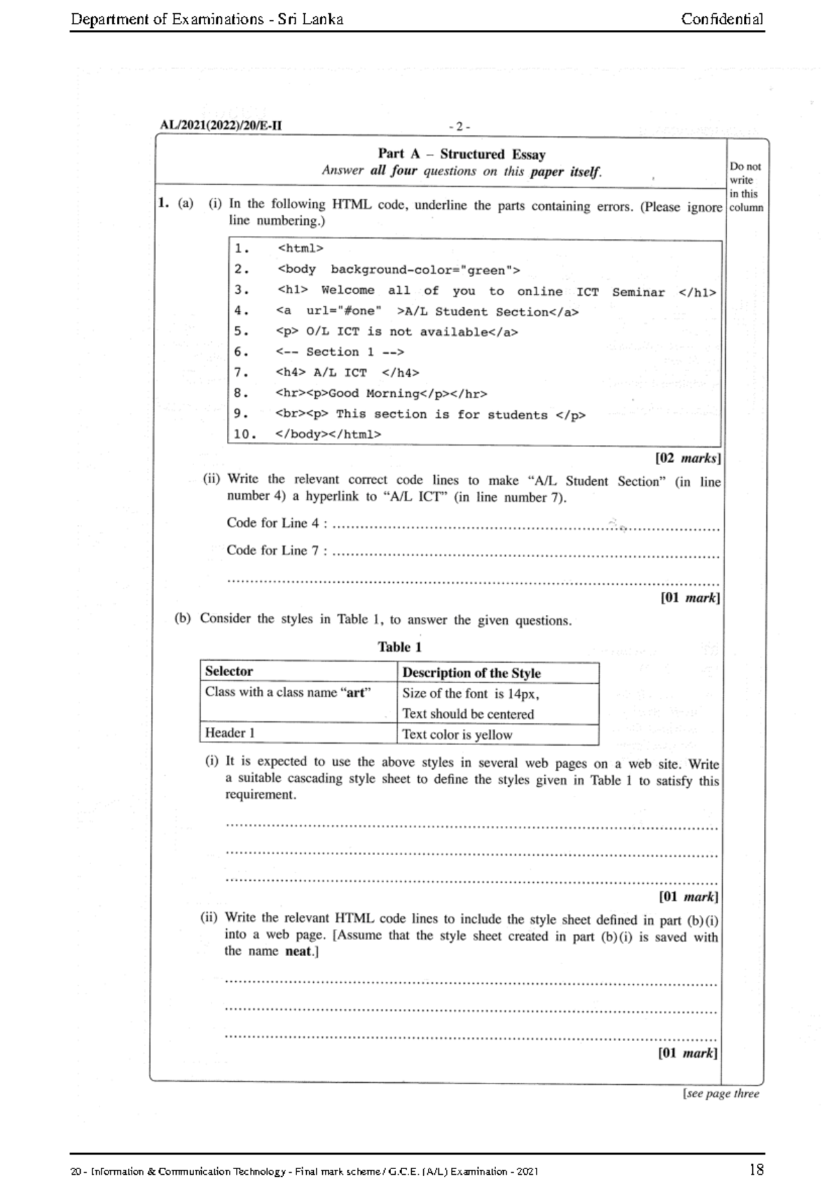 2021-Paper 2 - advanced level ict paper 2019 - PC application - Studocu