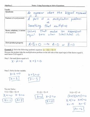 04-10-17. Completing the Square Notes Completed - Studocu