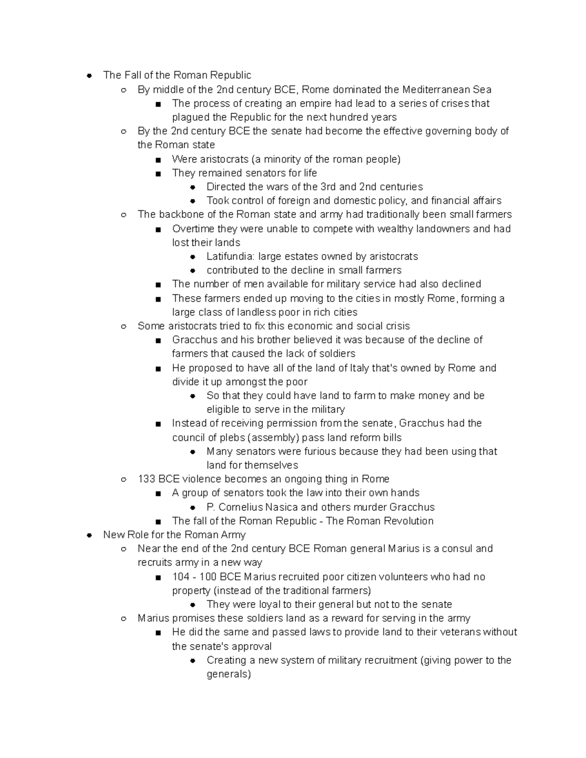 Roman Republic and the Revolution - The Fall of the Roman Republic By ...