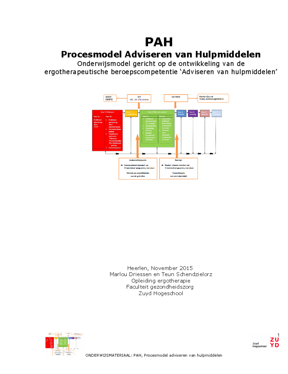 PAH compleet - Procesmodel Ergotherapie binnen advisering - PAH ...