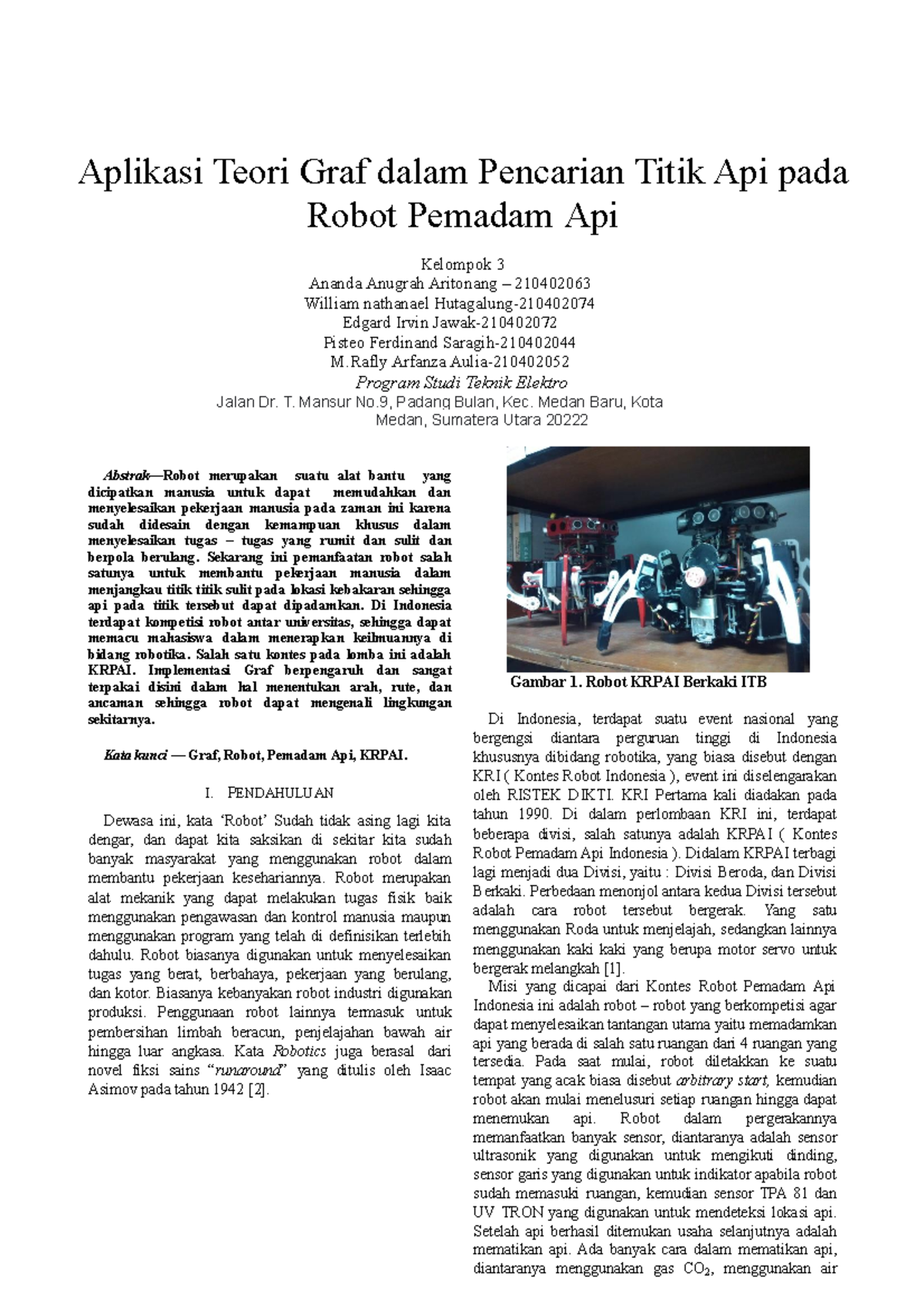 Makalah Matdis 2016 050 - Aplikasi Teori Graf dalam Pencarian Titik Api ...