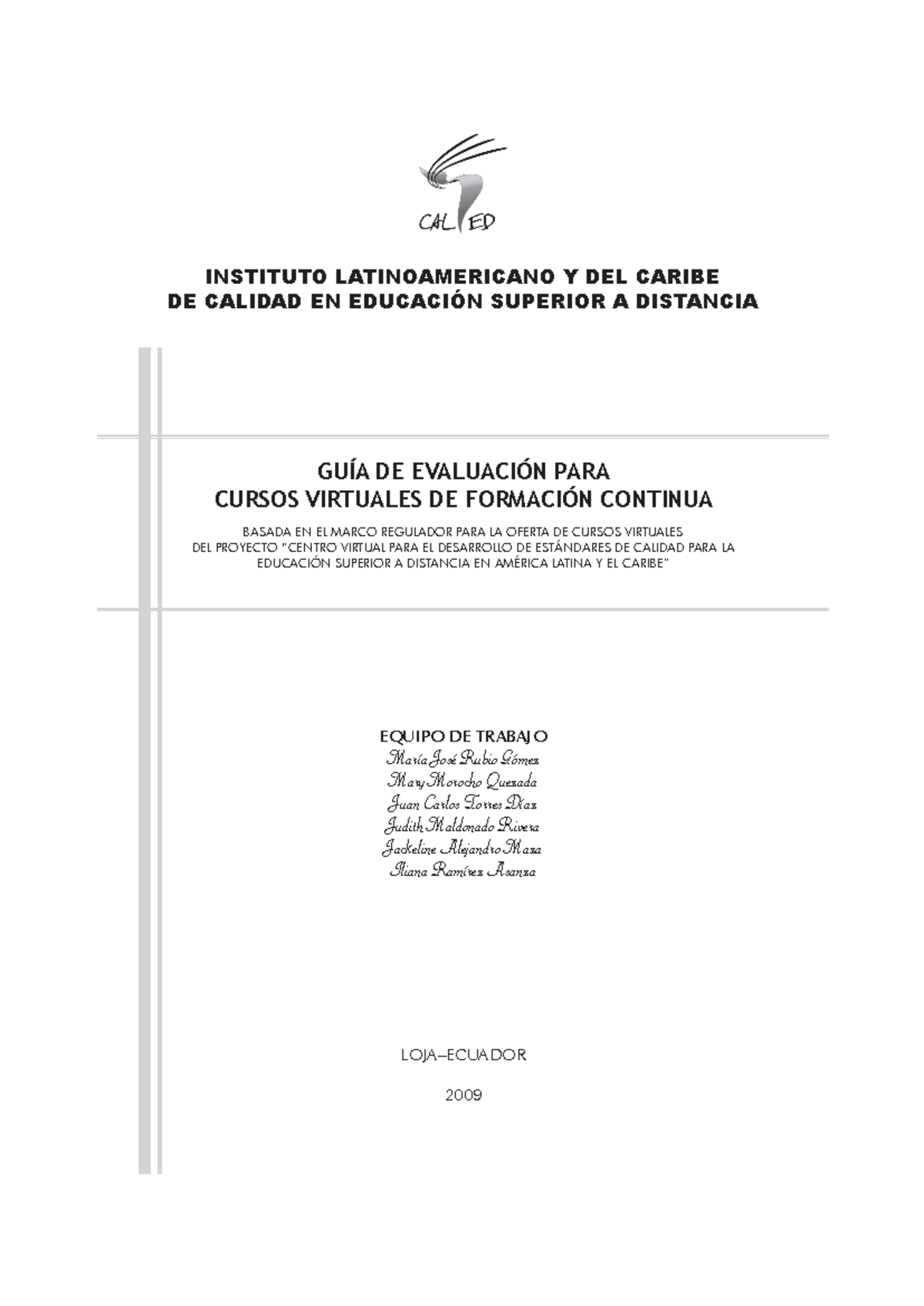 Guia Caled - INSTITUTO LATINOAMERICANO Y DEL CARIBE DE CALIDAD EN ...