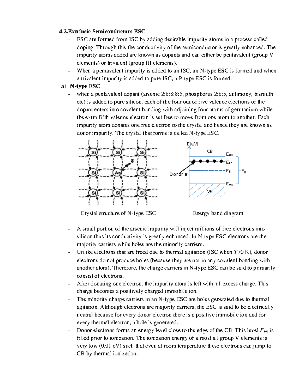 EEE2204 Physical Electronics I Topic 4 2 - CB VB ECB EVB EFi EFn Eg ...